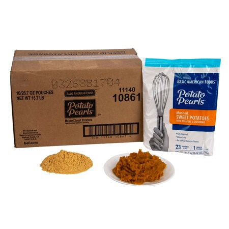 Baf Potato Pearls Potato Pearls Mashed Sweet Potatoes 26.7 oz. Pouch ...