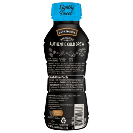 Javahouse Java House Authentic Cold Brew Vanilla Lightly Sweet 10 oz ...