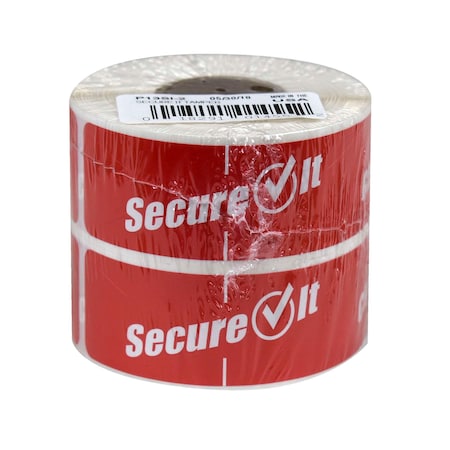 National Checking Secure It Red Permanent Labels P13SI-2 | Zoro