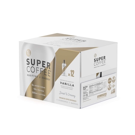 Super Coffee Vanilla Bean Super Coffee 12 fl. oz., PK12 CFVN121200 | Zoro