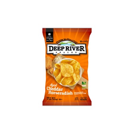 Deep River Snacks Kettle Potato Chip Aged Cheddar Horseradish 2 oz ...
