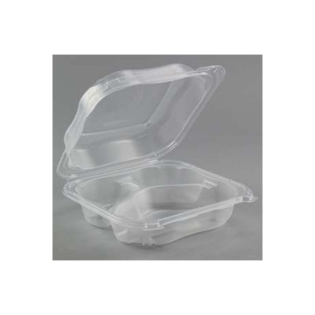 Genpak - Hinged Hinged Container 3 Compartment Clear Large, PK150 ...