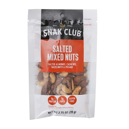 Snak Club Century Snacks Premium Pack Salted Mixed Nuts 2.75 oz., PK6 ...