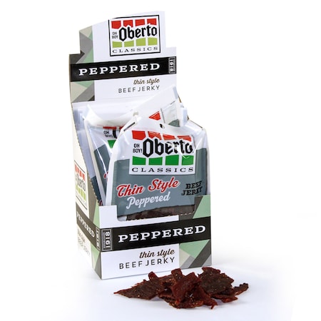 Oberto Oberto Classic Thin Style Peppered Beef Jerky 1.2 oz., PK64 3348 ...