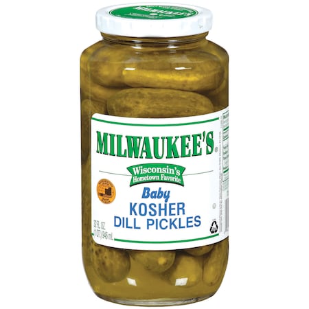 Milwaukees Milwaukee Kosher Baby Dill Pickle 32 Fl oz., PK12 5410017300 ...