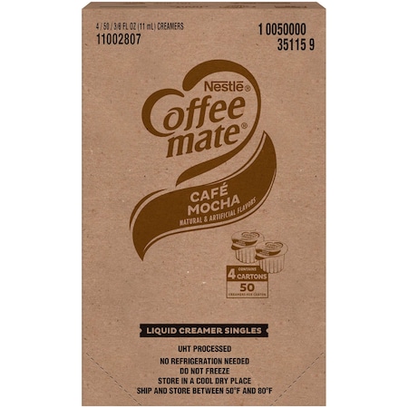 COFFEE-MATE Coffee-Mate Cafe Mocha Single Serve Liquid Creamer .375 oz ...