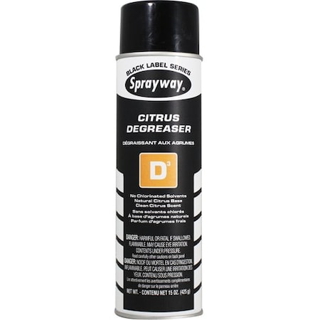 Sprayway D3 Citrus Degreaser, 12PK SW286 | Zoro