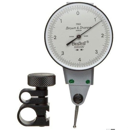 Bns Bestest Dial Test Indicator, White Dial Face, Lever Type 599-7022-3 ...
