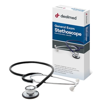 Dealmed Economy Dual-Head Stethoscope, Black, Ea. 786401 | Zoro