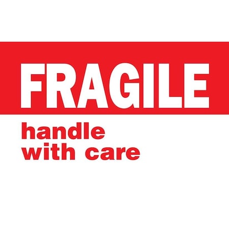 Decker Tape Products Label, DL1767, FRAGILE HANDLE WITH CARE, 3" X 5 ...