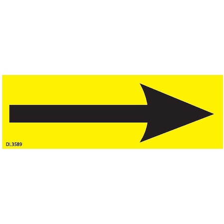 Decker Tape Products Label, DL3589, ARROW, 1" X 3" DL3589 | Zoro