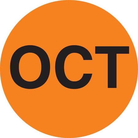 Decker Tape Products Label, DL6883, MONTHS OF YEAR - OCT, 2" DL6883 | Zoro
