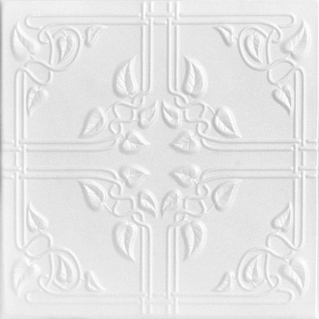 A La Maison Ceilings Ivy Leaves 20-in x 20-in 8-Pack Plain White ...