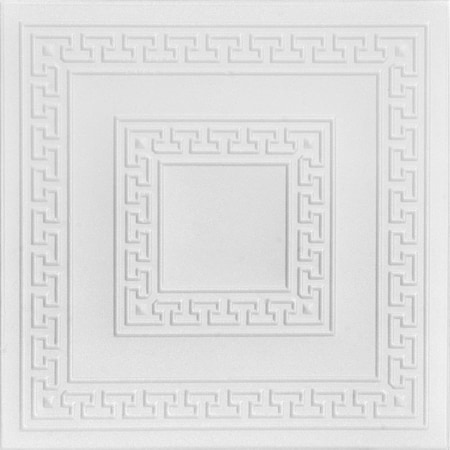 A La Maison Ceilings Greek Key 20-in x 20-in 8-Pack Plain White ...