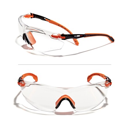 Defender Safety Premium Safety Glasses, Clear Orange OF-VS3-05 | Zoro