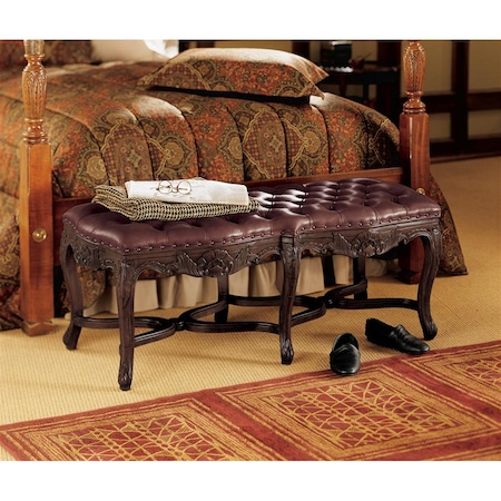 Design Toscano Berkeley Square Leather Bench AF1297 | Zoro