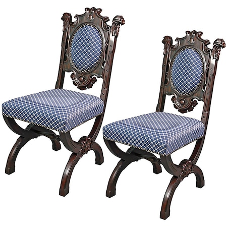 Design Toscano Sir Raleigh Hand-Carved Medieval Dining Chair, PK 2 ...