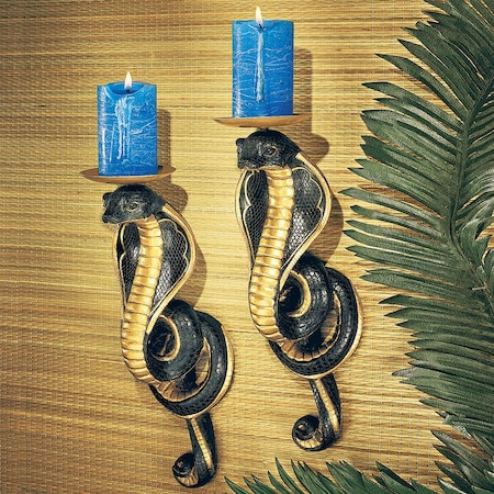 Design Toscano Renenutet Egyptian Cobra Goddess Wall Sconces CL3448 | Zoro