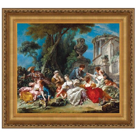 Design Toscano The Bird Catchers, 1748: Canvas Replica Painting: Large ...