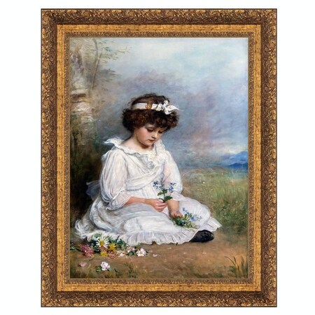 Design Toscano Little Speedwell's Darling Blue Framed Canvas Replica ...