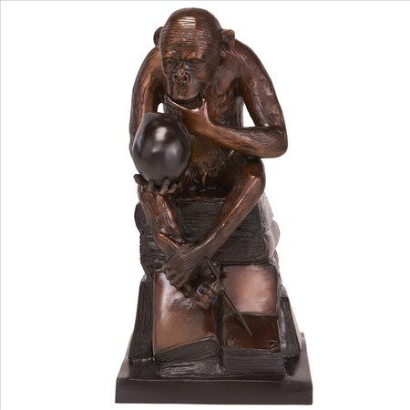 Design Toscano Darwin's Ape Thinker Cast Bronze Statue DK2602 | Zoro