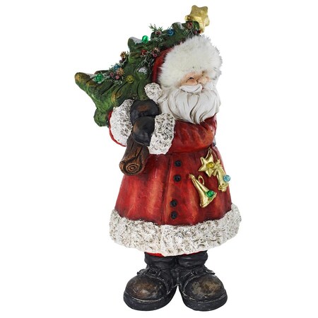 Design Toscano Santa with a Sparkling Christmas Tree Illuminated ...