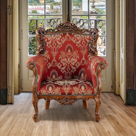 Design Toscano La Belle Fleur Grand-Scale Hardwood Armchair DY1009 | Zoro