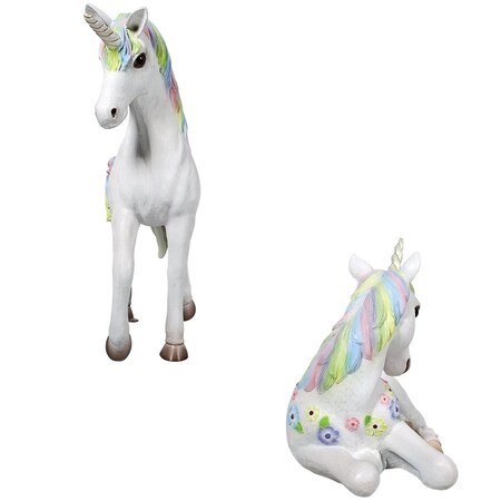 Design Toscano Shimmer and Sparkle the Magical Mystical Unicorn Statues ...