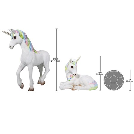 Design Toscano Shimmer and Sparkle the Magical Mystical Unicorn Statues ...