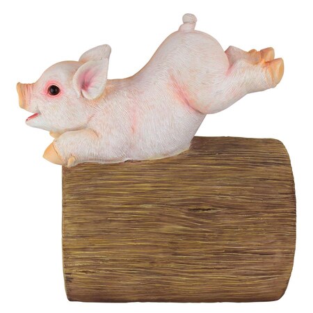 Design Toscano Hog Wild Pouncing Pig Gutter Guardian Downspout Statue ...