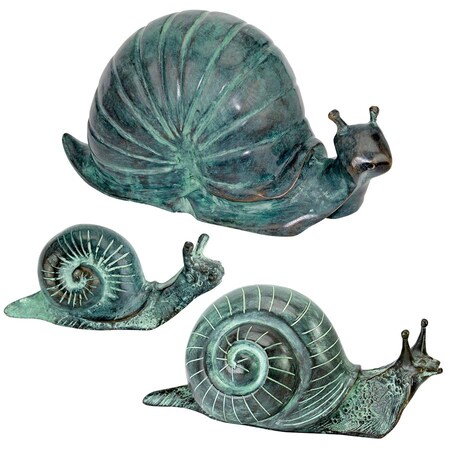 Design Toscano Land Snails Cast Bronze Garden Statue Set SU90025 | Zoro
