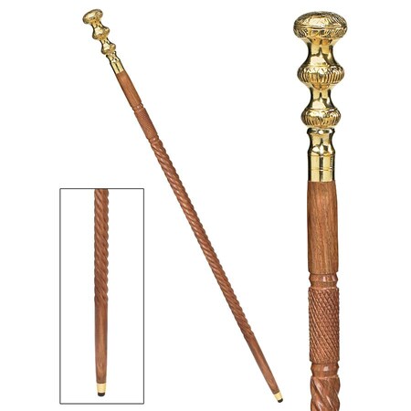 Design Toscano Empress Collection: Brass Capstick Solid Hardwood ...