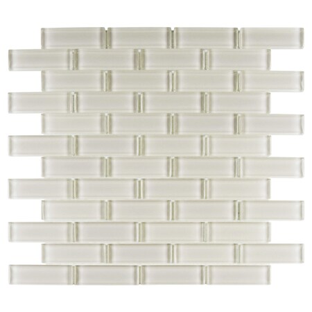 Andova Tiles Enchant- Darling 3 in. x 1 in. Straight Edge Glass Brick ...