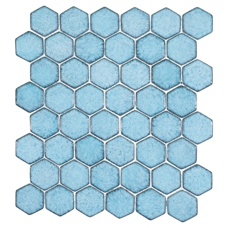 Andova Tiles Honoro- Hexite Honeycomb Glass 2 in. Hexagon Mosaic Wall ...