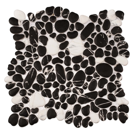 Andova Tiles SAMPLE-Mesa Pebble/Stone Look Glass Mosaic Wall Tile SAM ...