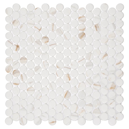 Andova Tiles SAMPLE-Muse 1 in. Glass Penny Round Mosaic Wall & Floor ...