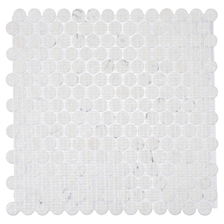 Andova Tiles SAMPLE-Muse 1 in. Glass Penny Round Mosaic Wall & Floor ...