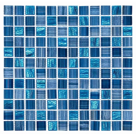 Andova Tiles Oceanic Haitian 1 in. Glass Grid Mosaic Wall & Floor Tile ...