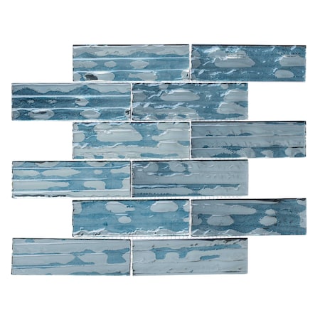 Andova Tiles SAMPLE Pacifico 2 x 6 Glass Brick Joint Mosaic Wall Tile ...
