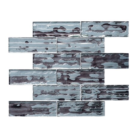 Andova Tiles ANDOVA TILES Pacifico 2" x 6" Glass Brick Joint Mosaic ...