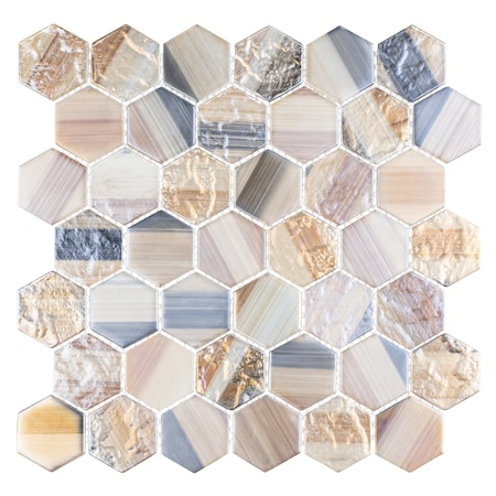 Andova Tiles SAMPLE-Rochelle 2-in. Hexagon Honeycomb Marble Look ...