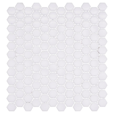 Andova Tiles SAMPLE- 3/4 in. Straight Edge Porcelain Honeycomb Wall ...