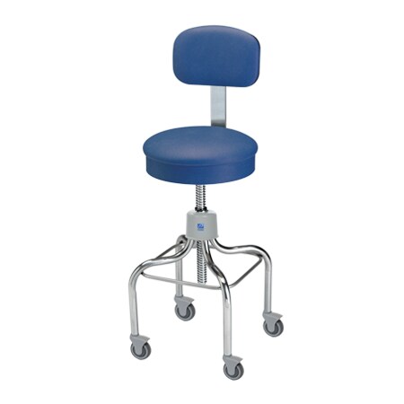 Graham-Field Anesthetist Stool, Stainless Steel with Back & Casters ...