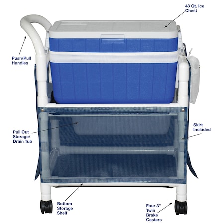 Mjm Internaitonal Hydration Cart - Large, Standard Mesh - Red 810-SM-RD ...