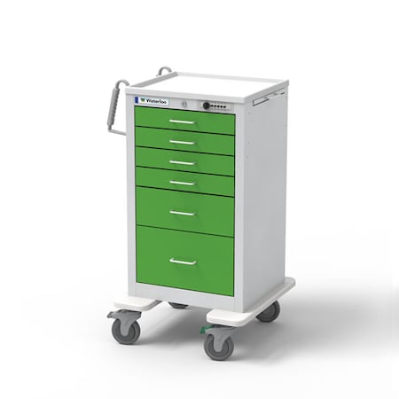 Waterloo Healthcare Waterloo 6-Drawer Junior Tall Steel Cart JTGSU ...