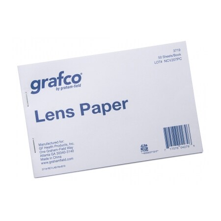 Grafco Lens Paper, 4"X6" 50 Sheets/Bk 12 Bk/Pk, 3719 | Zoro