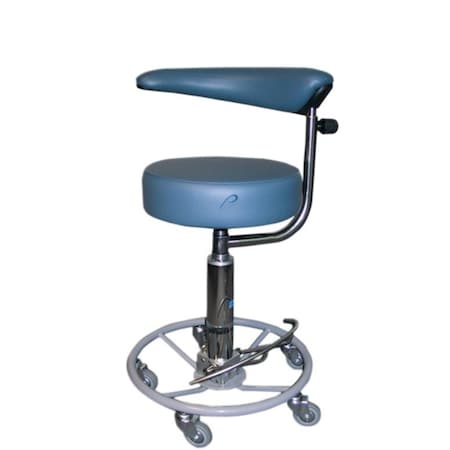 Pedigo Stool, Surgeon'S, Hydraulic, Foot Operated, w/ 16" Round Seat, w ...