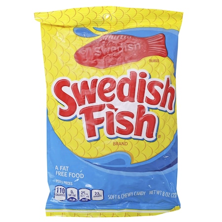 Swedish Fish Swedish Fish Red Peg Bag Swedish Fish Candy 8 oz., PK12 ...