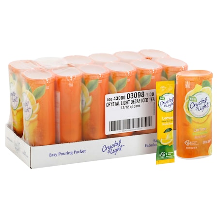 Crystal Light Crystal Light Iced Tea Decaf Beverage Mix 1.5 oz., PK12 ...
