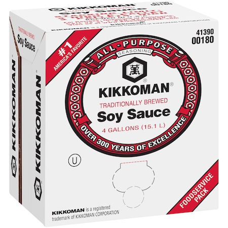 Kikkoman Soy Sauce 4 gal. Cube Pack 00180 | Zoro